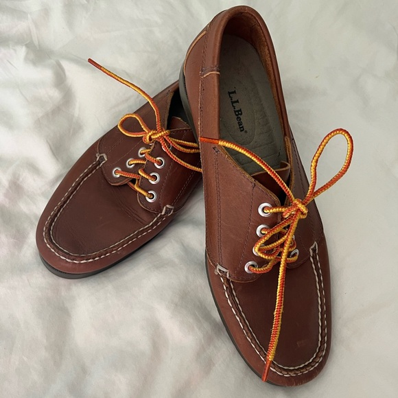 L.L. Bean | Shoes | Ll Bean Mens Blucher Moc Brown Leather Loafers Boat ...